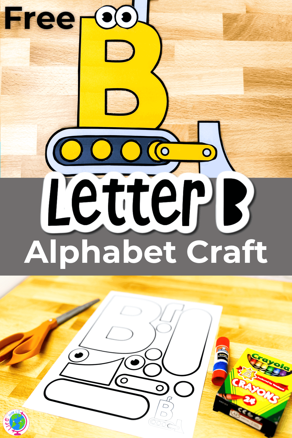 Free Printable Uppercase Letter B Craft Template - Life Over C's