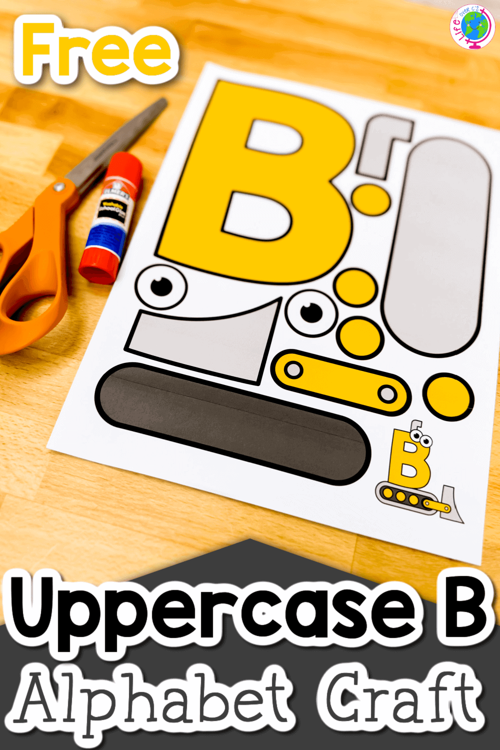 Free Printable Uppercase Letter B Craft Template - Life Over C's