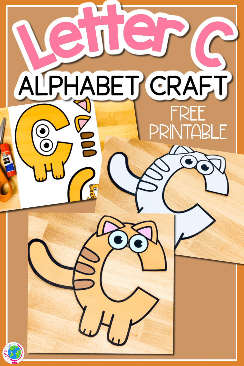 Free Printable Uppercase Letter C Craft: C is for Cat