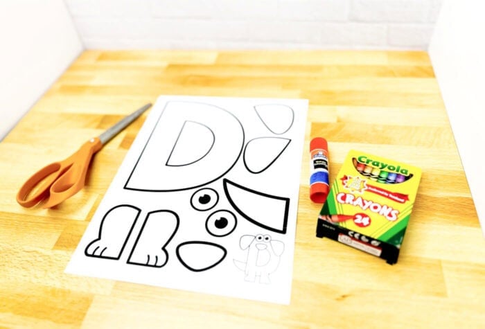 Free Printable Uppercase Letter D Craft: D is for Dog