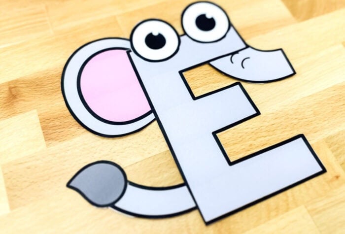 Free Printable Uppercase Letter E Craft Template