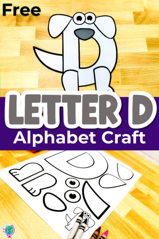 Free Printable Uppercase Letter D Craft: D is for Dog