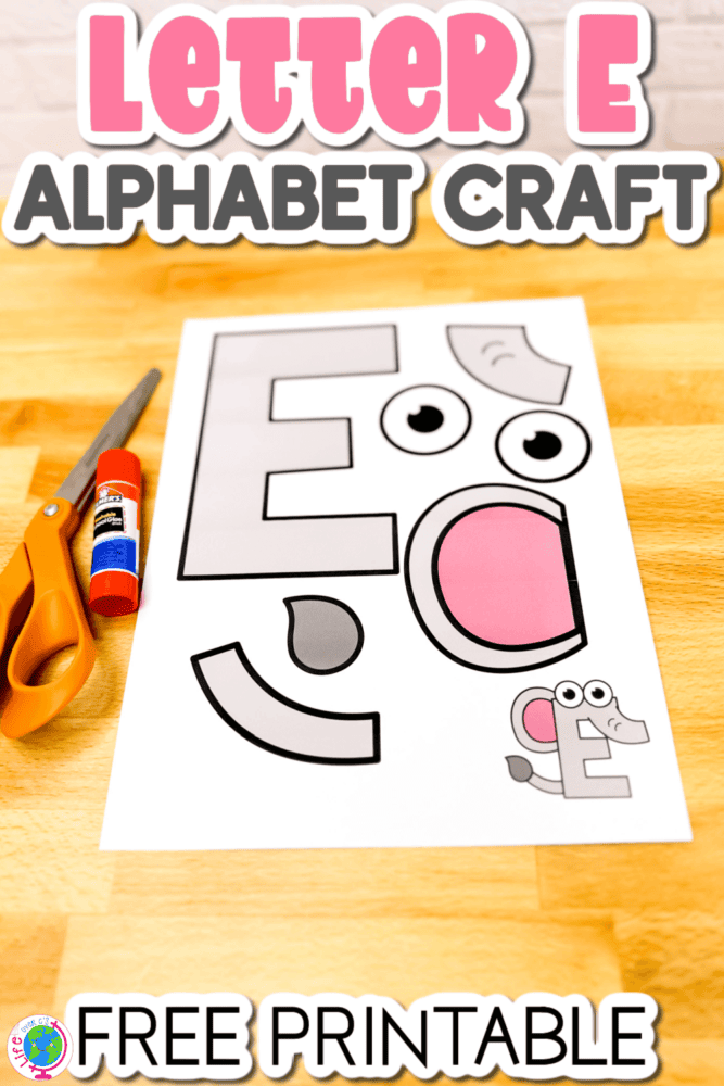 Free Printable Uppercase Letter E Craft Template