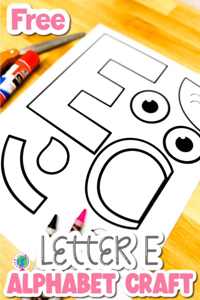 Free Printable Uppercase Letter E Craft Template