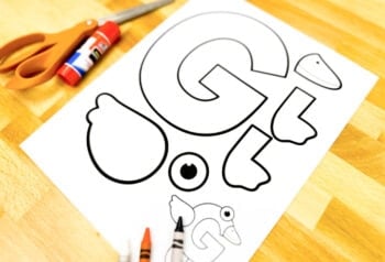 Free Printable Uppercase Letter G Craft Template