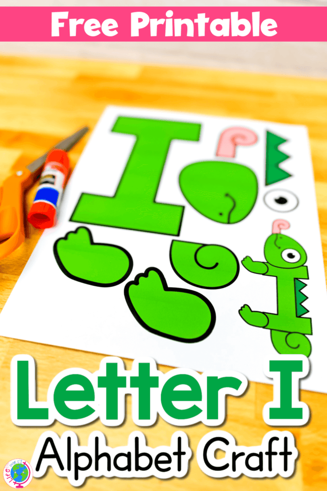 Uppercase Letter I Craft Free Printable Template