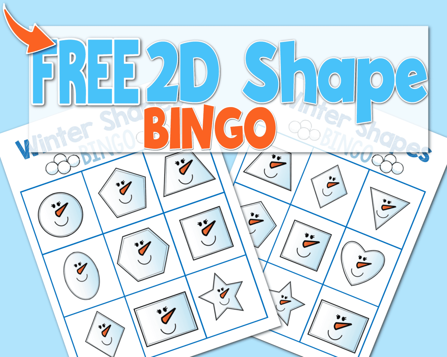 Free Printable Penguin 2D Shape Matching Game