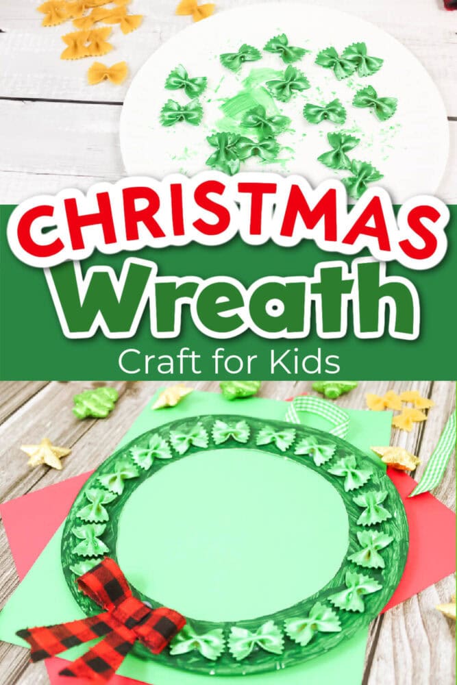 Beautiful Christmas Paper Plate Wreath for Preschoolers