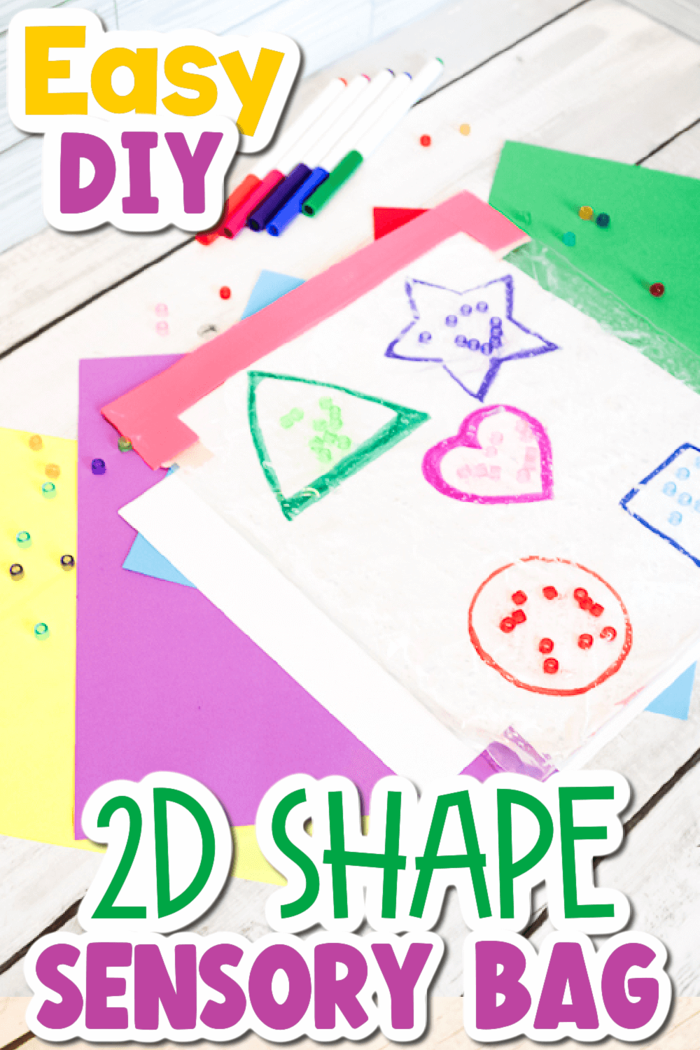 Fine Motor 2D Shape Sensory Bag for Preschool