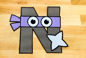 Free Printable Uppercase Letter N Craft Template