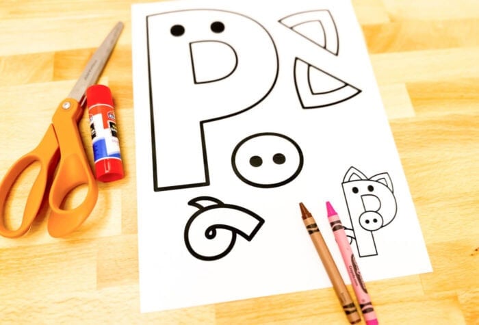Free Printable Uppercase Letter P Craft 🐷