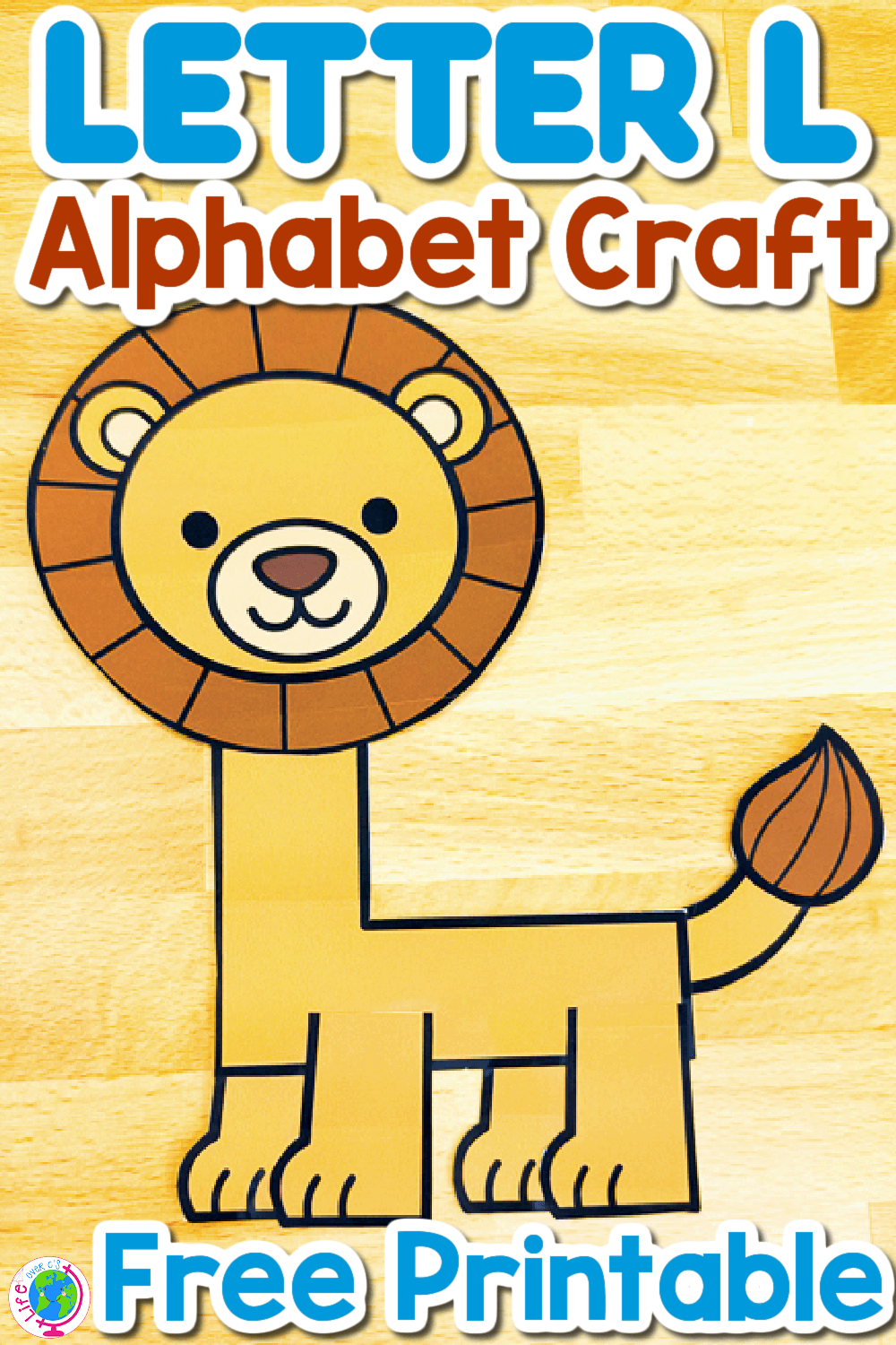 Free Uppercase Letter L Craft Template for Kids