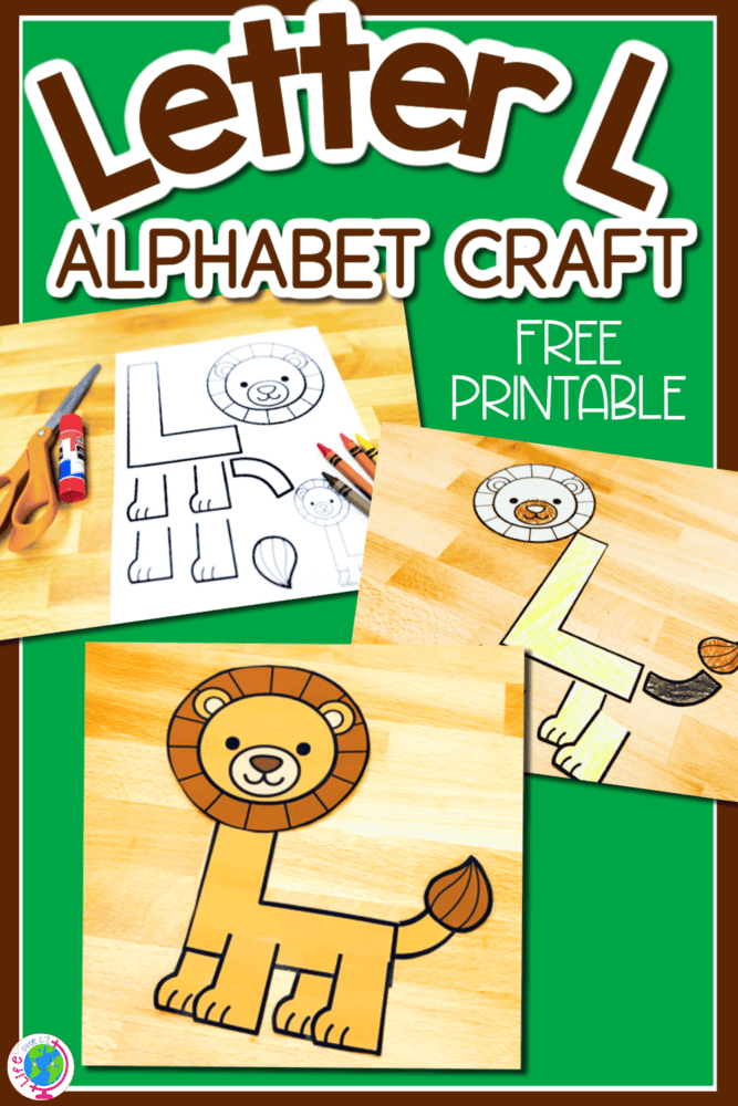 Free Uppercase Letter L Craft Template for Kids