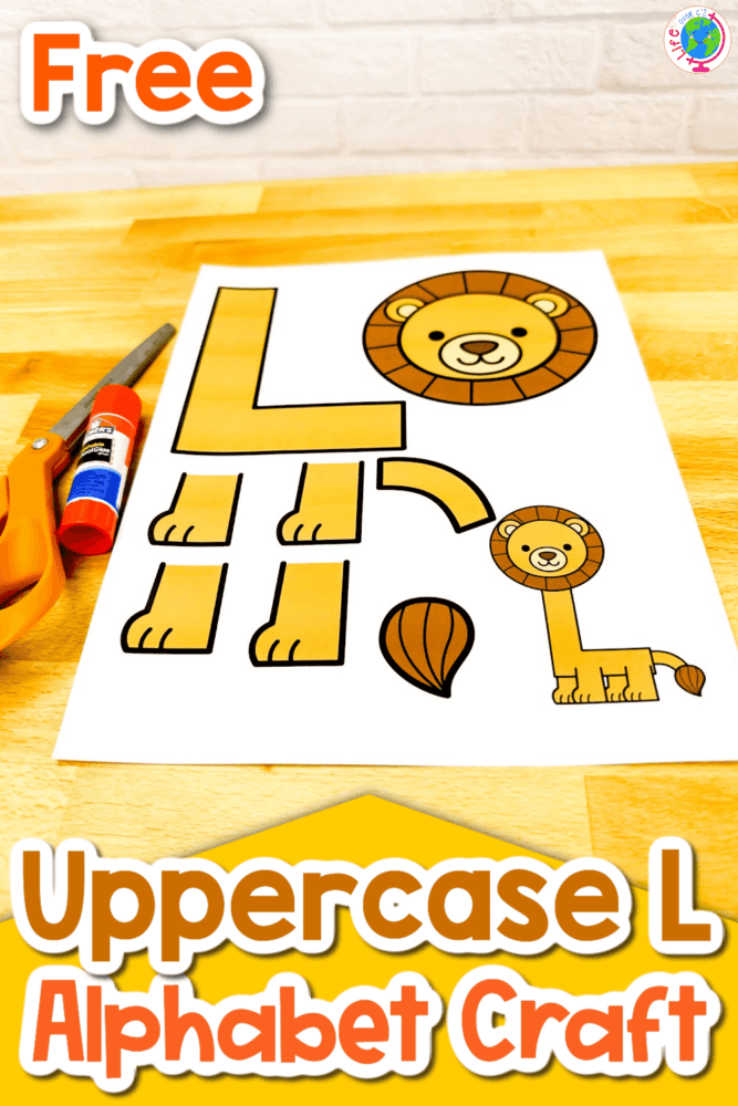 Free Uppercase Letter L Craft Template for Kids