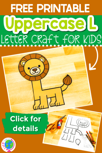 Free Uppercase Letter L Craft Template for Kids