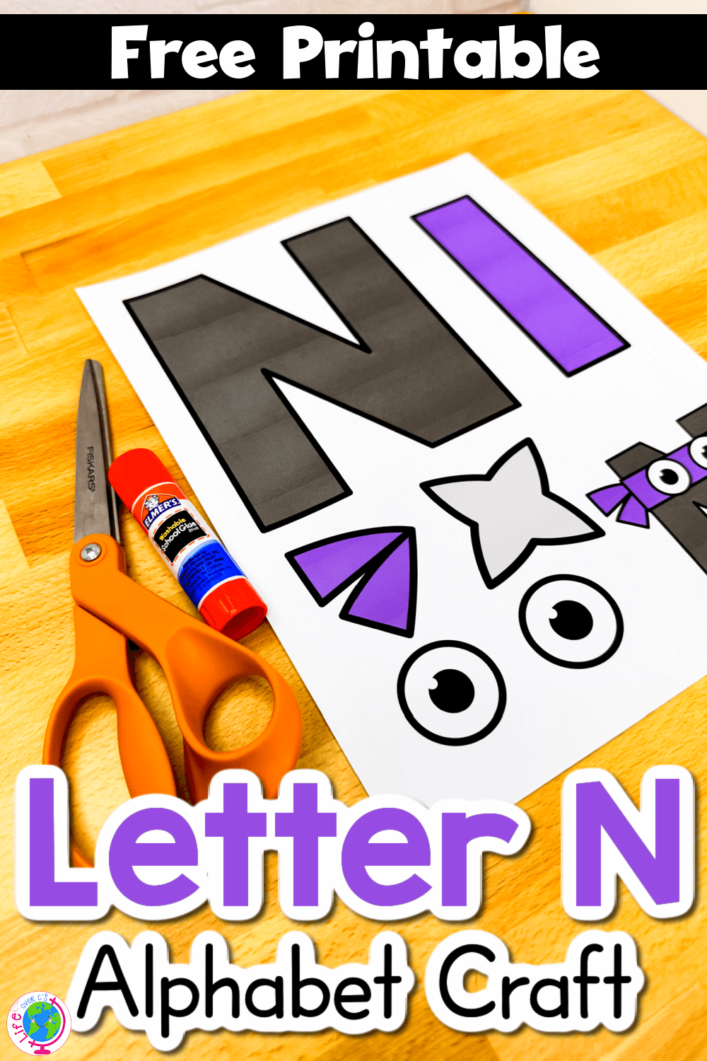 Free Printable Uppercase Letter N Craft Template
