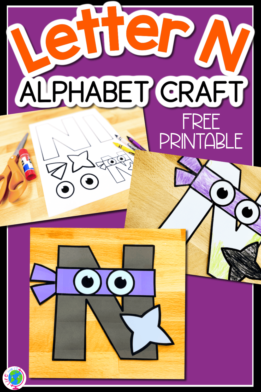 Free Printable Uppercase Letter N Craft Template