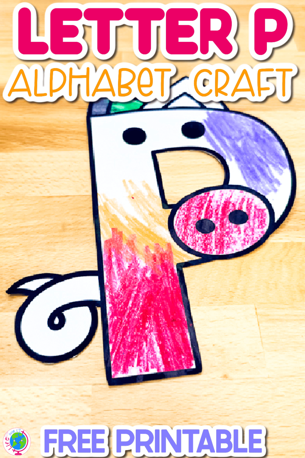 Free Printable Uppercase Letter P Craft 🐷