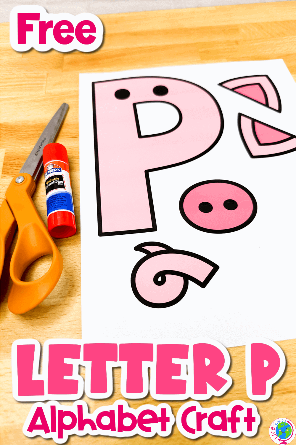 Free Printable Uppercase Letter P Craft 🐷