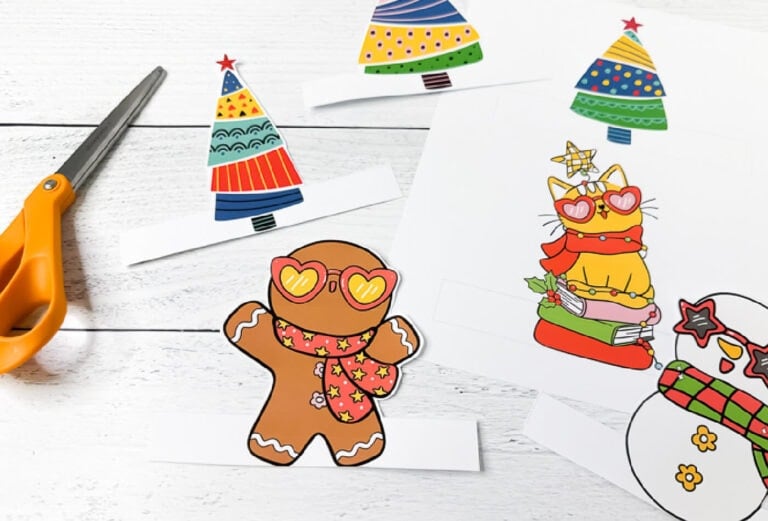 Free Printable Christmas Paper Dolls for Kids