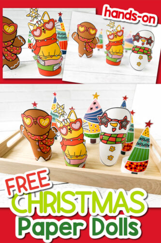 Free Printable Christmas Paper Dolls for Kids