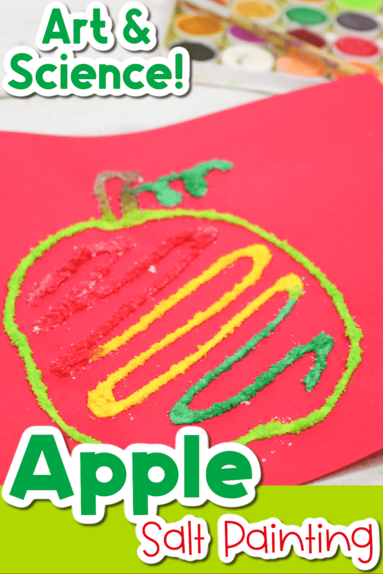 Easy DIY Apple Salt Painting for Kids - Life Over C's