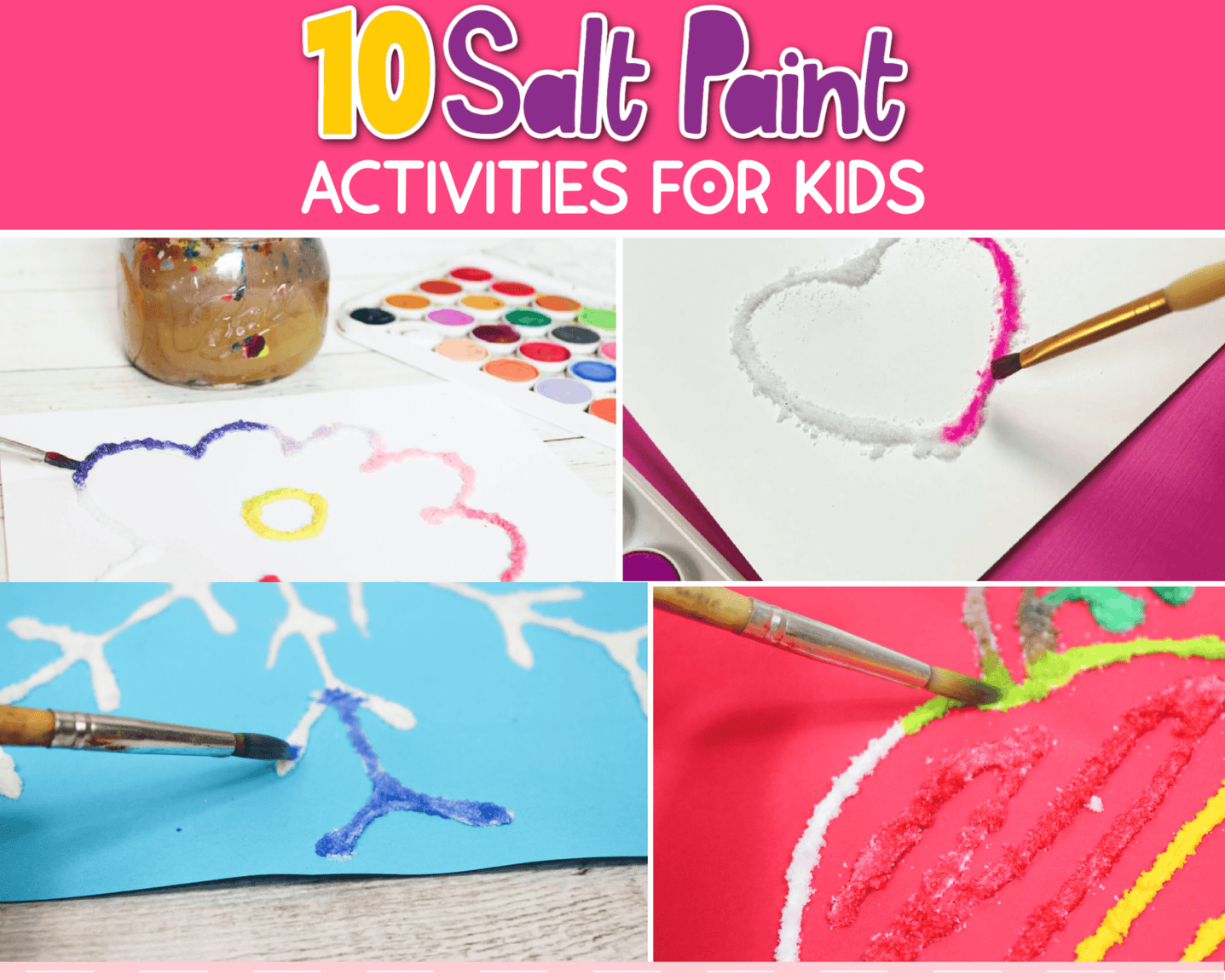 Easy Winter Salt Painting Art Activity for Kids