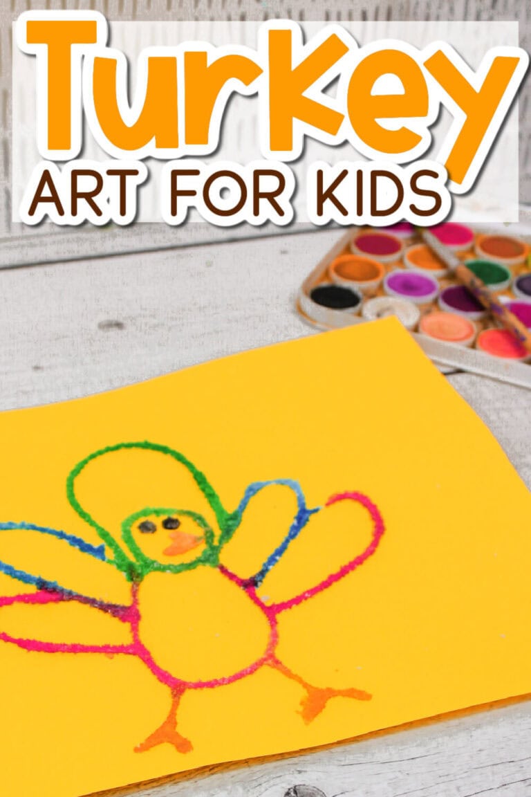 Easy Salt Paint Turkey Fine Motor Activity for Kids - Life Over C's