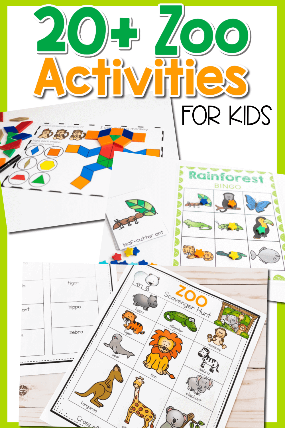 Fun Zoo Theme Activities To Get Your Kids Ready for the Zoo
