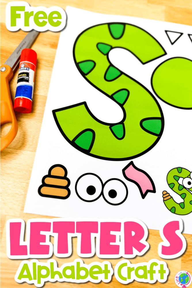Free Printable Uppercase Letter S Craft Template - Life Over C's