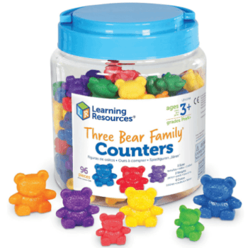 Fun Rainbow Bear Counting Cards for Preschool Numbers 1-10