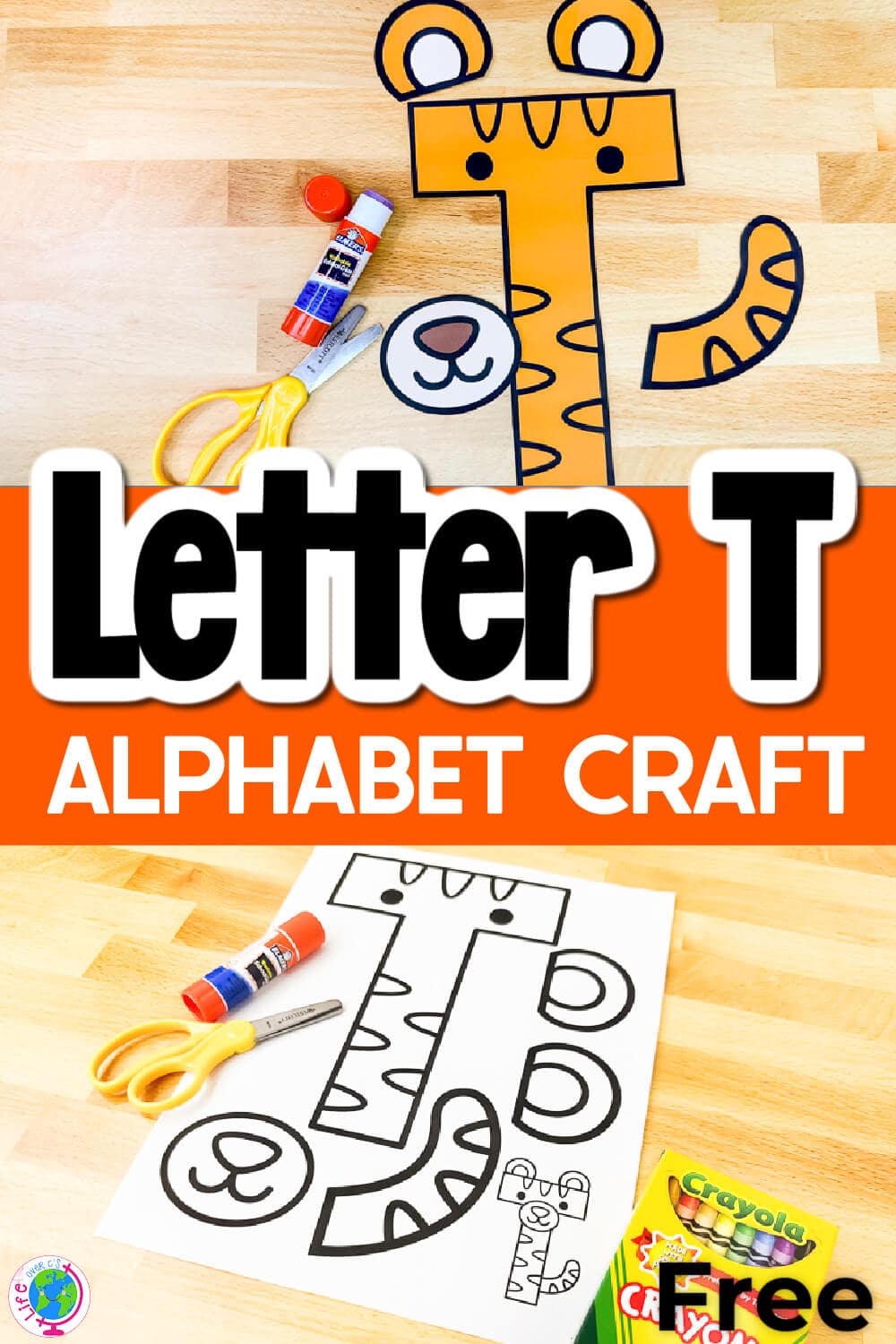 Free Printable Uppercase Letter T Craft Template - Life Over C's