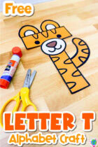 Free Printable Uppercase Letter T Craft Template - Life Over C's