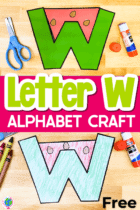 Free Printable Uppercase Letter W Craft Template - Life Over C's