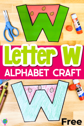 Free Printable Uppercase Letter W Craft Template - Life Over C's