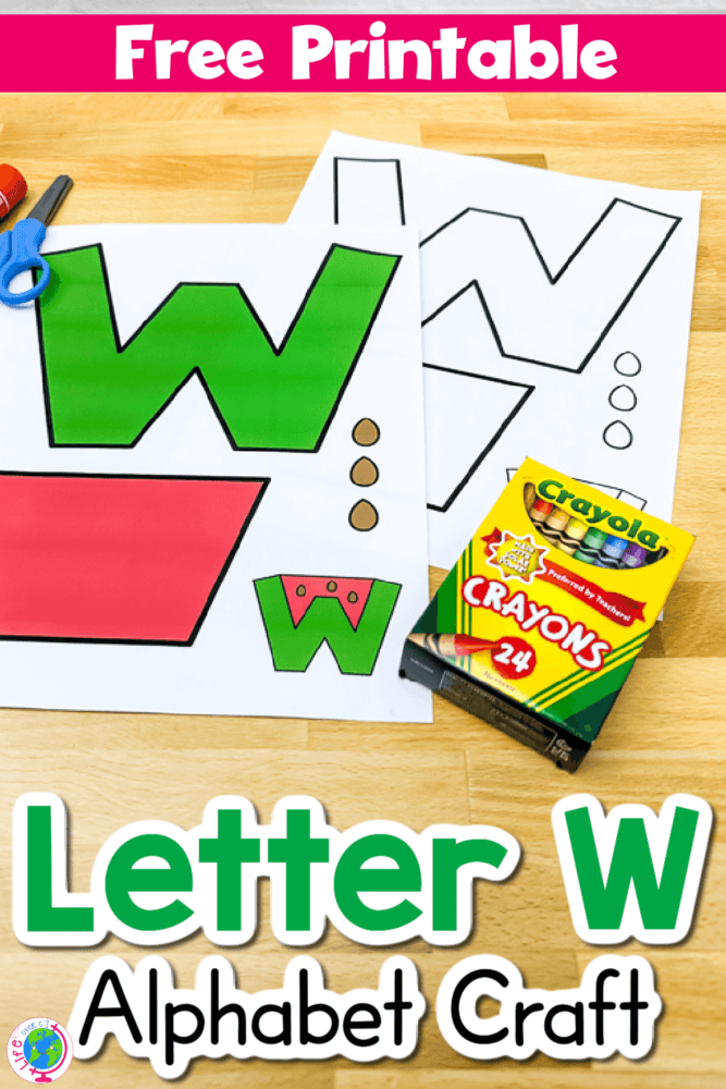 Free Printable Uppercase Letter W Craft Template - Life Over C's