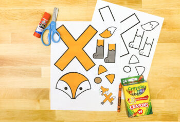 Free Printable Uppercase Letter X Craft Template 🦊