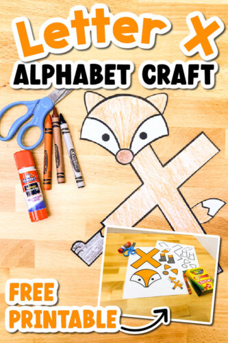 Free Printable Uppercase Letter X Craft Template 🦊