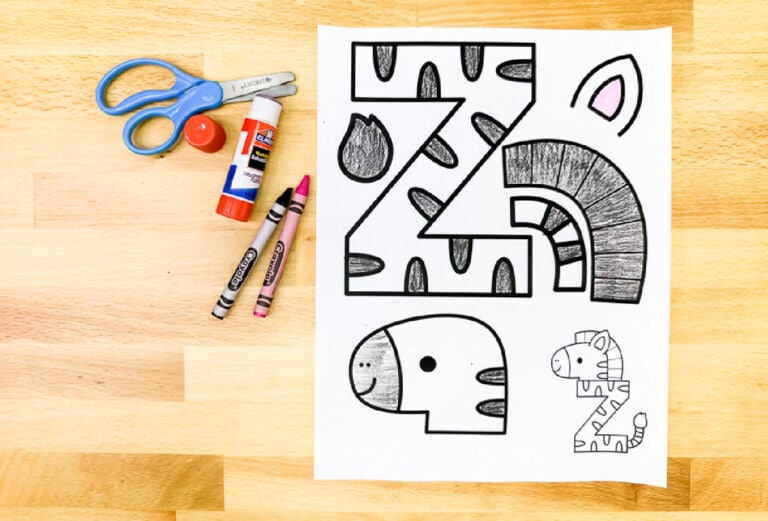 Free Printable Uppercase Letter Z Craft Template 🦓