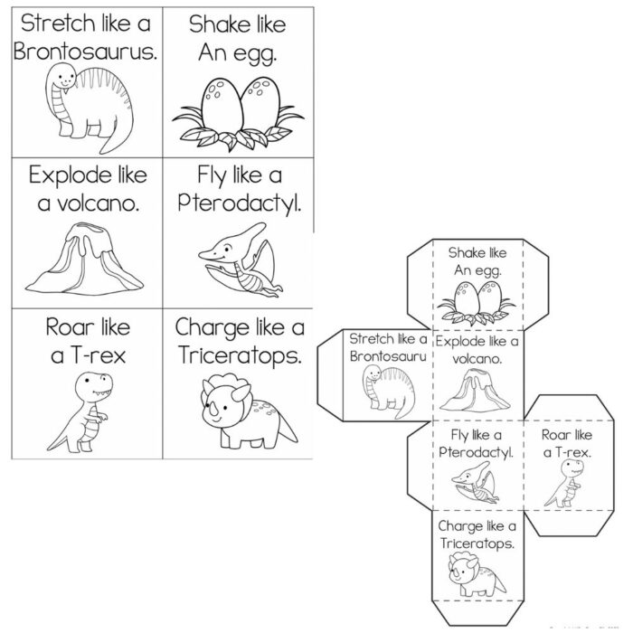 Dinosaur Brain Break Cube TW - Life Over C's